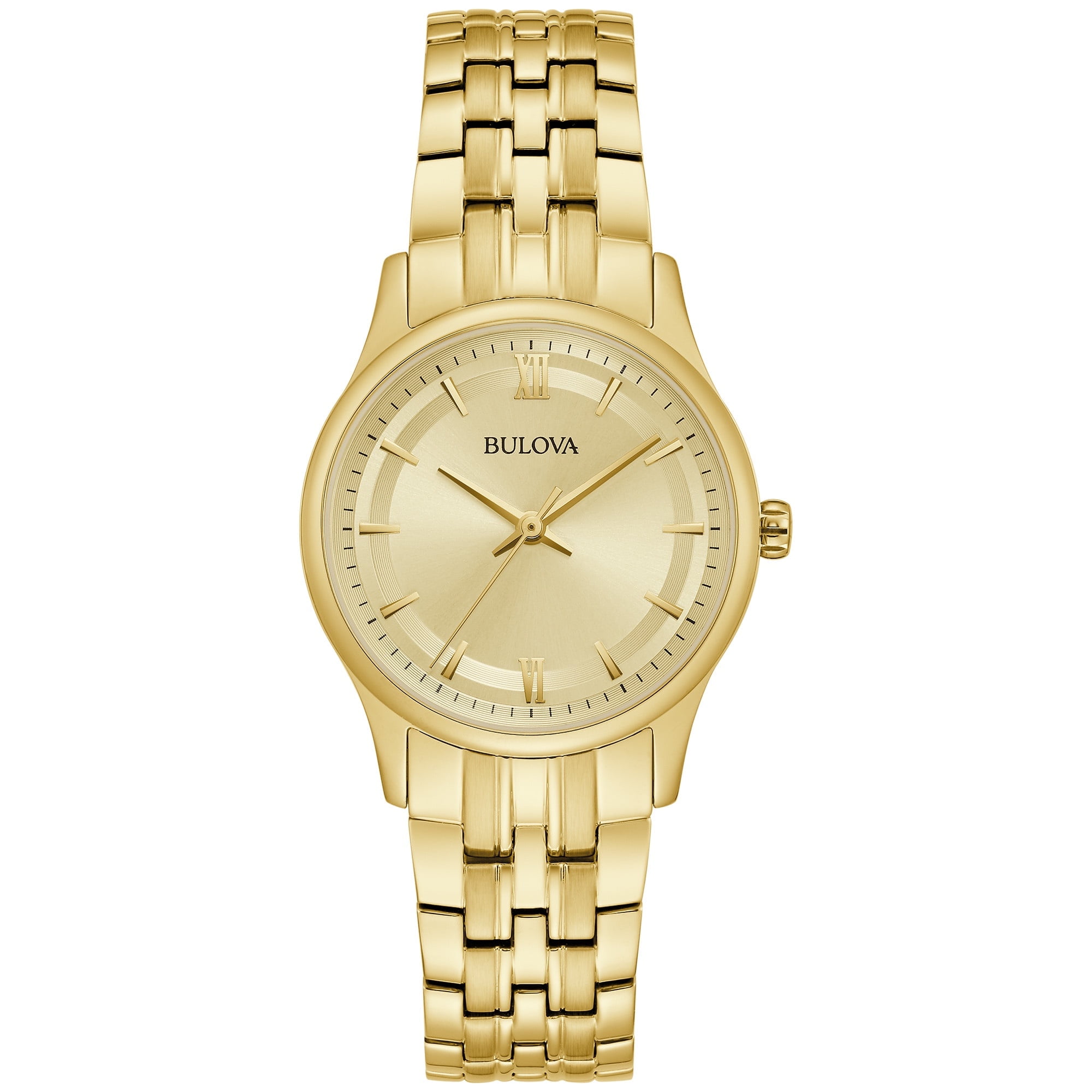 Bulova Women's Gold Tone Stainless Steel Bracelet Watch 97l168 ...