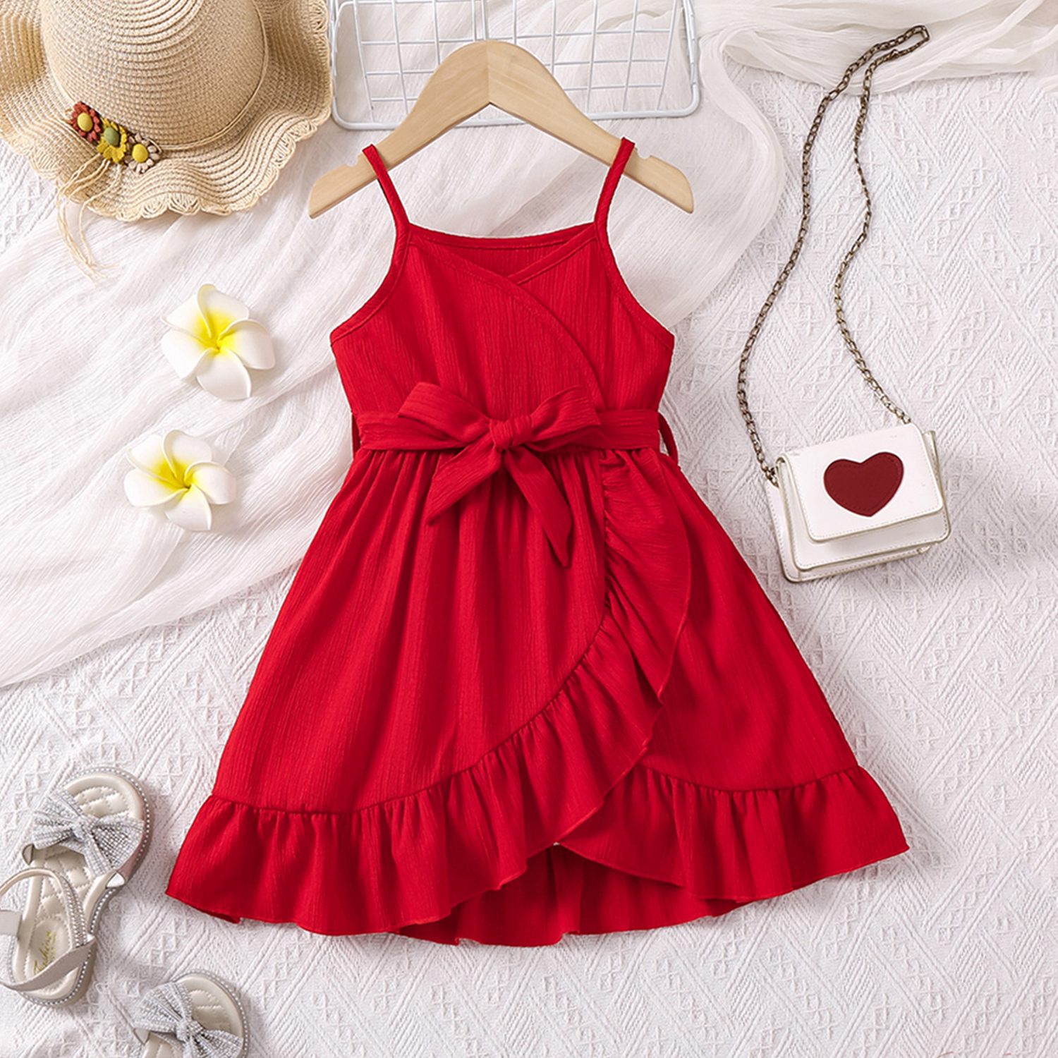 Lovebay Child Kids Girls Strap Dress Floral Sundress with necklace 2 ...