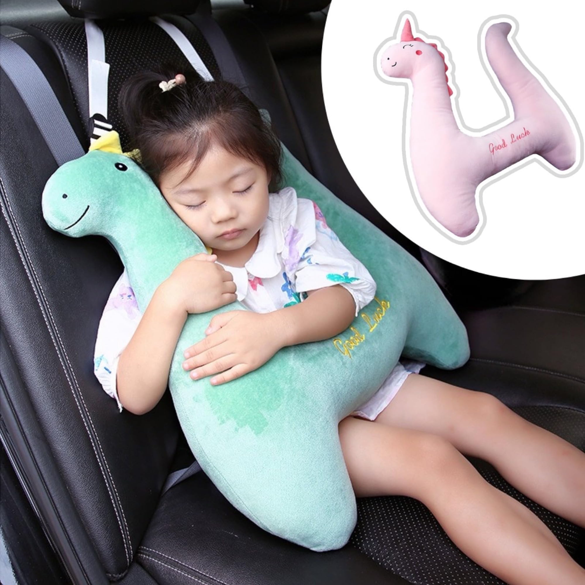 BuluBulu Kids Car Travel Pillow Cute Cartoon Carseat Pillow for ...
