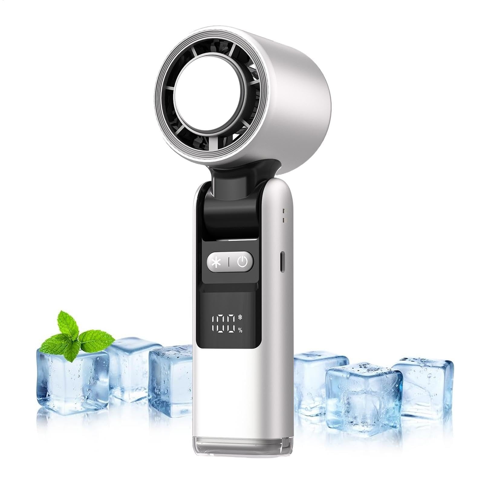 BuluBulu Portable Handheld Fan, 4000 mAh Rechargeable Foldable Personal ...