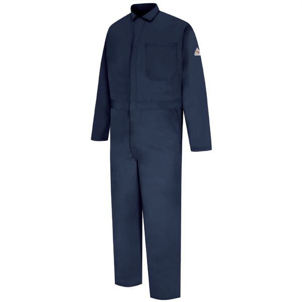 Bulwark 48'' Navy Cotton Flame Resistant Coverall With Zipper Closure ...