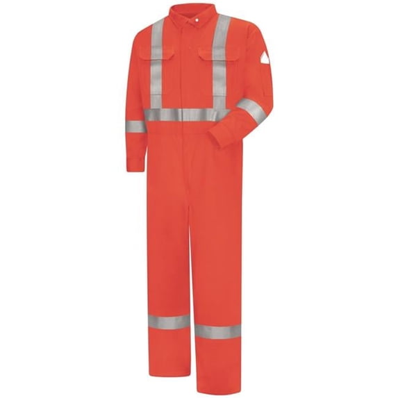 Bulwark CTBBOR-RG-48 Mens Premium Coverall with Reflective Trim, Orange ...