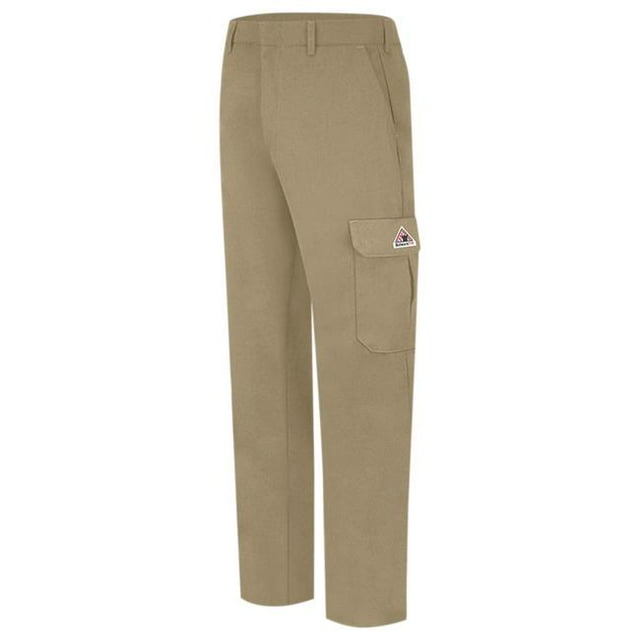 Bulwark PMU2KH-32-35 Mens Lightweight FR Cargo Pant, Khaki - Size 32 ...
