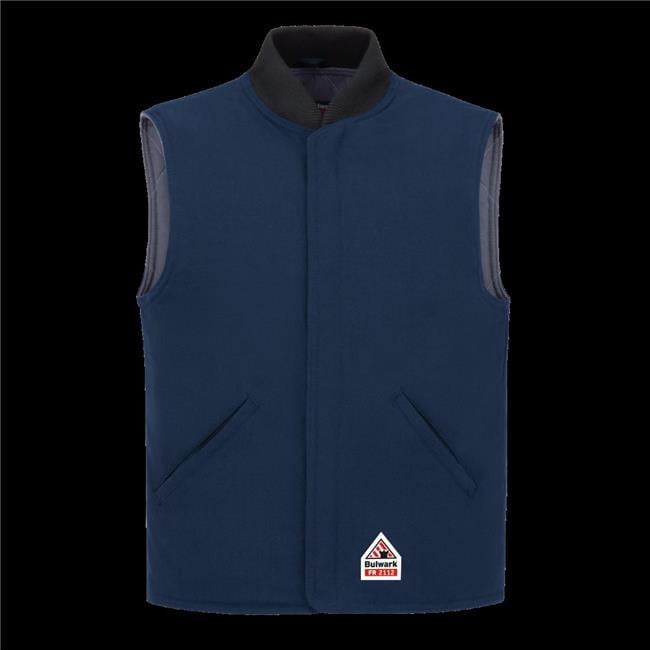 Bulwark LNS8NV-LN-L Mens Lightweight Nomex FR Liner Vest Jacket, Navy ...