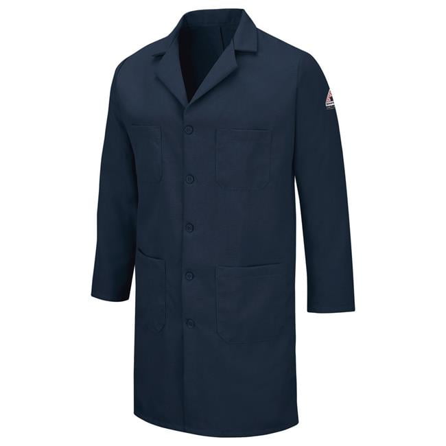 Bulwark KNL2NV-RG-XL Mens Nomex FR Lab Coat, Navy - Extra Large ...