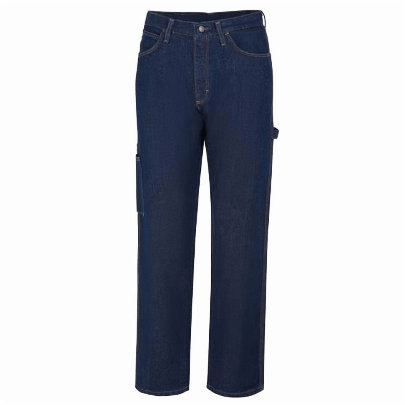 Bulwark PEJ8DI-48-32 Mens Pre-Washed Dungaree Pant with Insect Shield ...