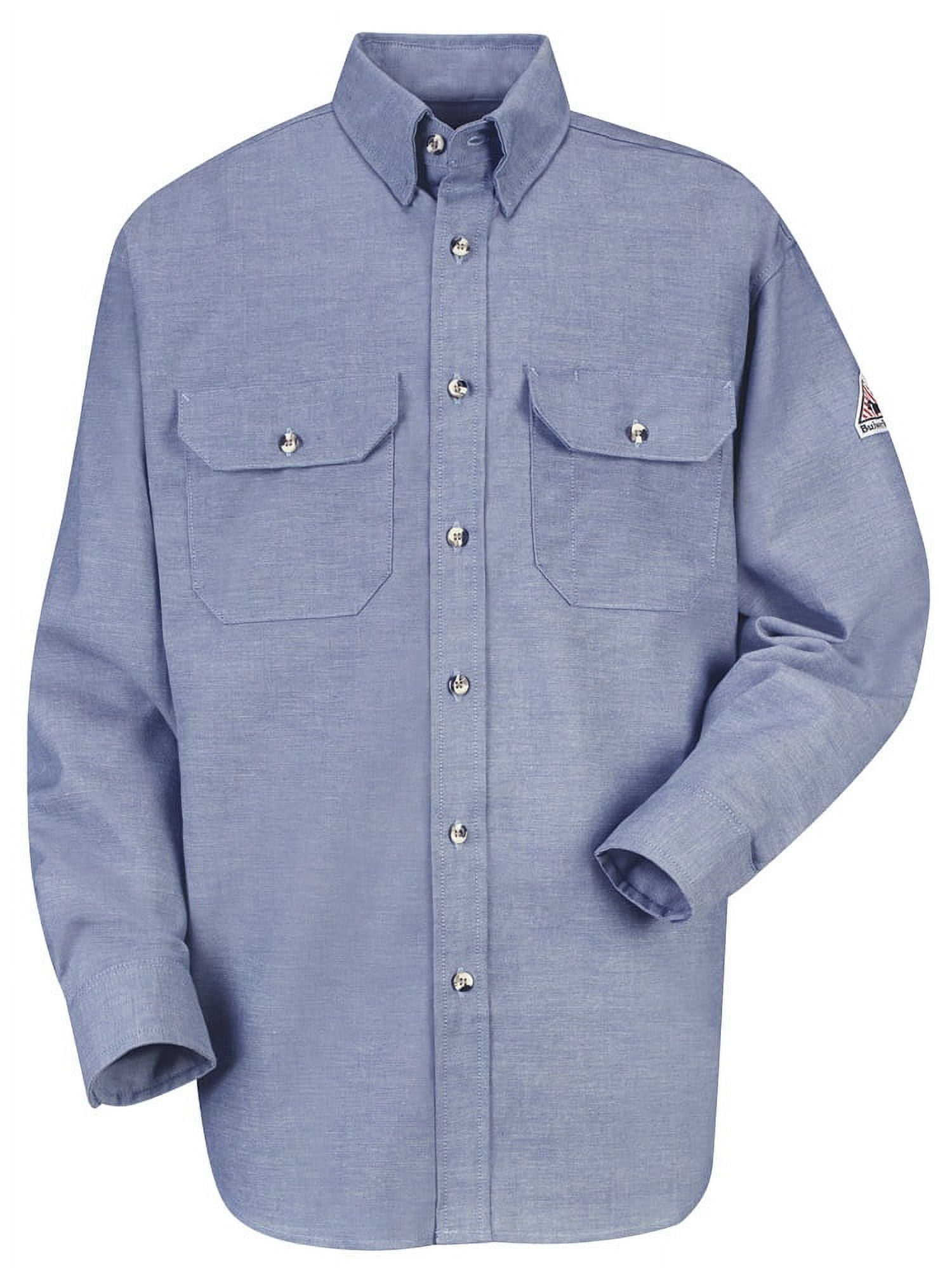 Bulwark Uniform Shirt - EXCEL FR® ComforTouch SLU6 Chambray M - Walmart.com