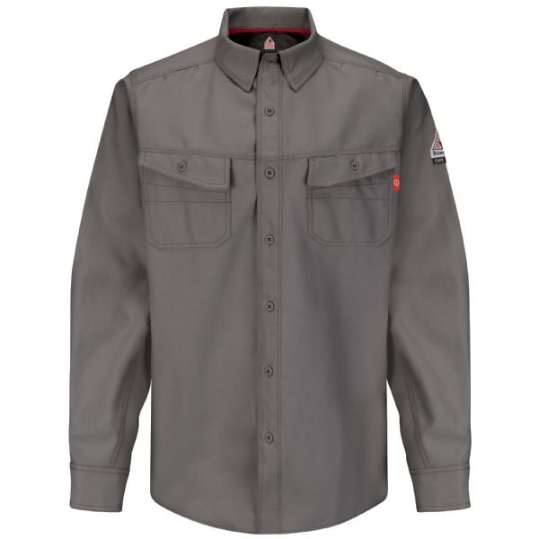 Bulwark QS40GY-LN-XXL iQ Series Endurance Collection Mens FR Work Shirt ...