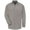 (Price/Pcs)Bulwark SLW2 Button-Front Work Shirt-Grey-LONG-L - Walmart.com