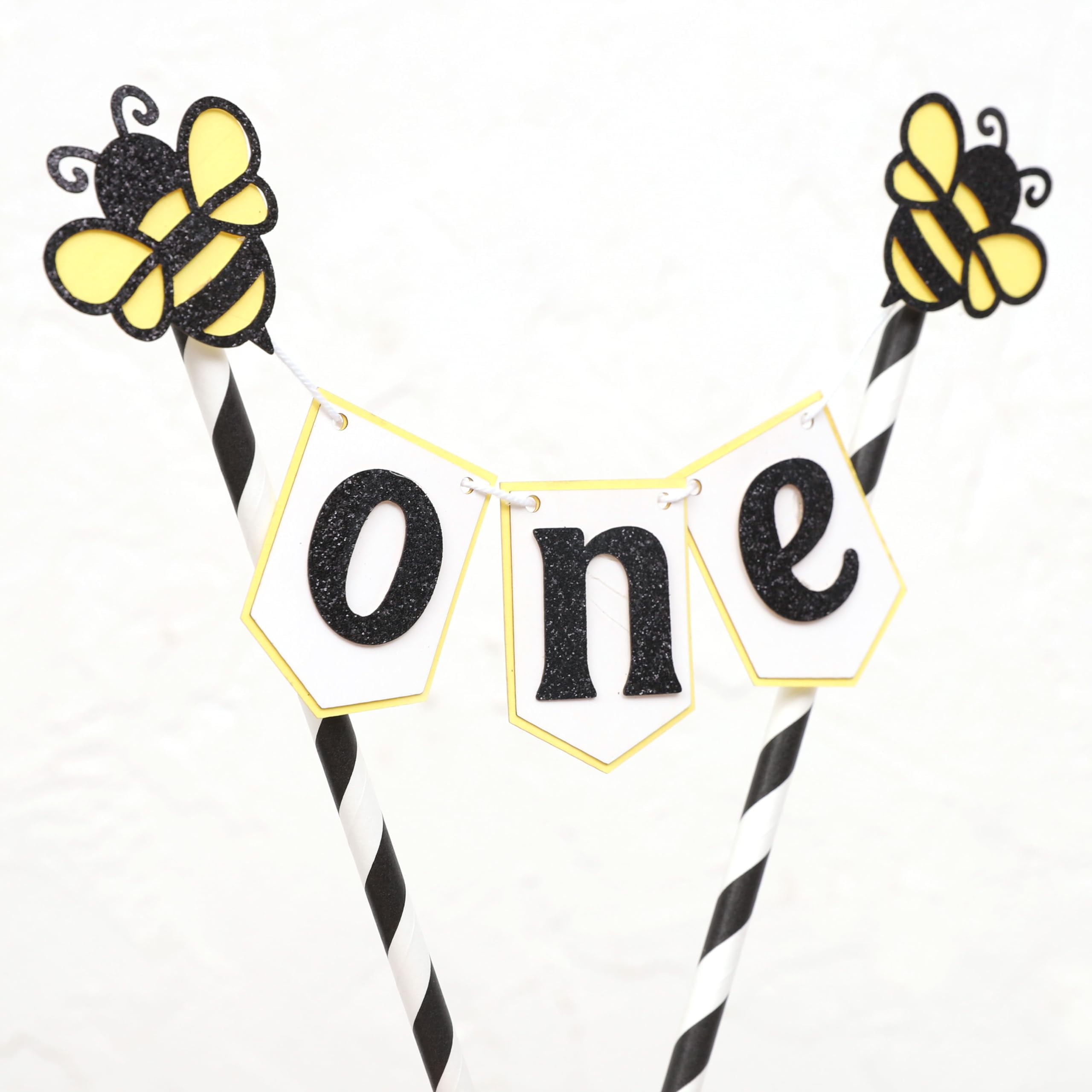 Bumble Bee 1st Birthday MMF7 One Cake Topper - Fun to Bee First Cake ...