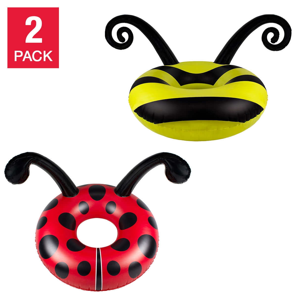 Bumble Bee And Ladybug Swimming Pool Float Dual Pack - Walmart.com