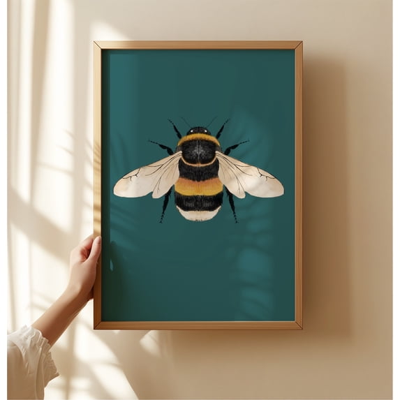 Bumble Bee Art Print Vintage Insect Illustration Gallery Wall Art ...