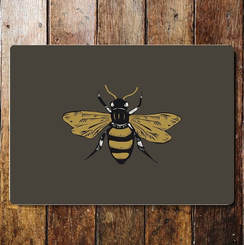 Bumble Bee Brown Metal Sign Plaque 12×8Inch - Walmart.com