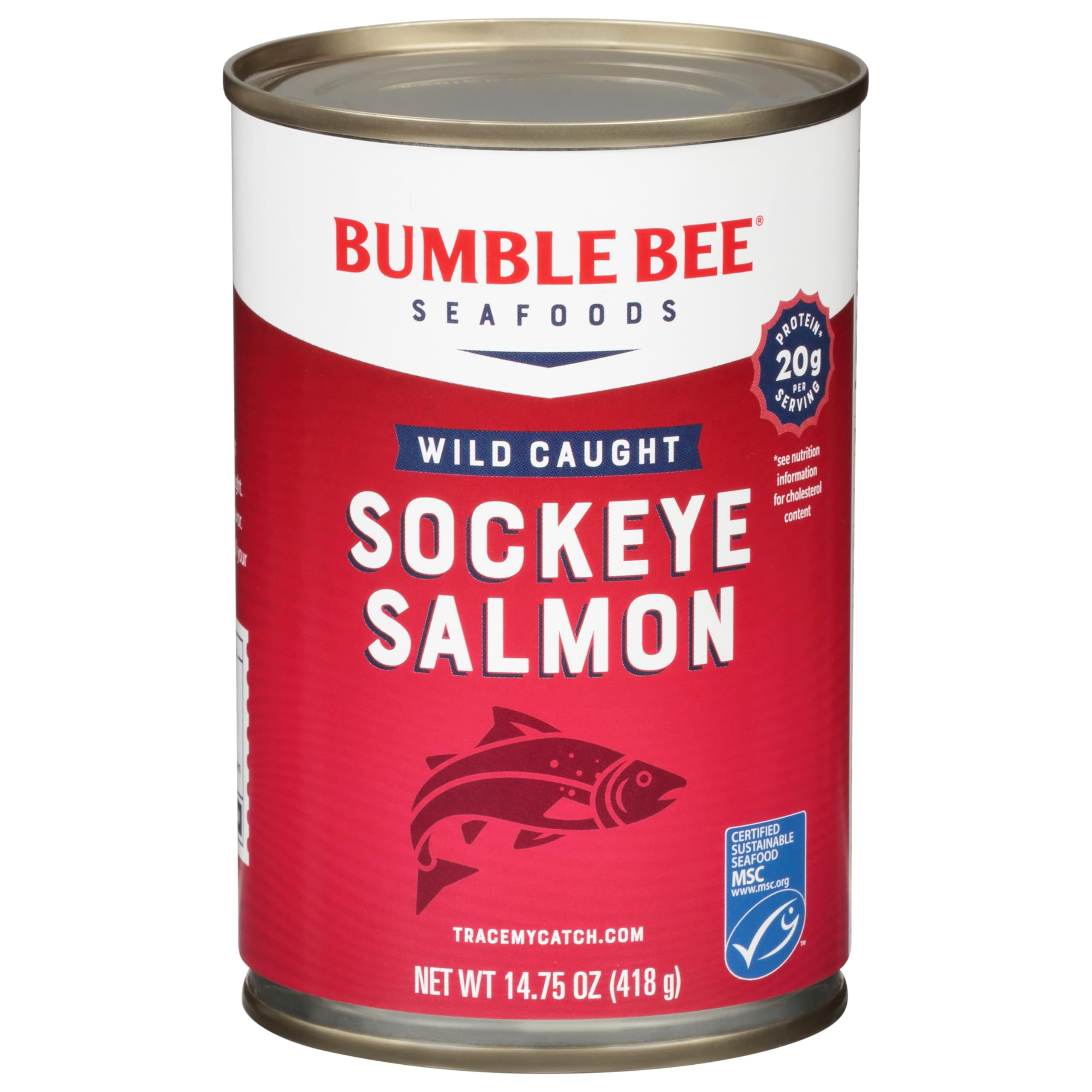 Bumble Bee Canned Red Sockeye Salmon, SMR14.75 oz Can - Premium Wild ...