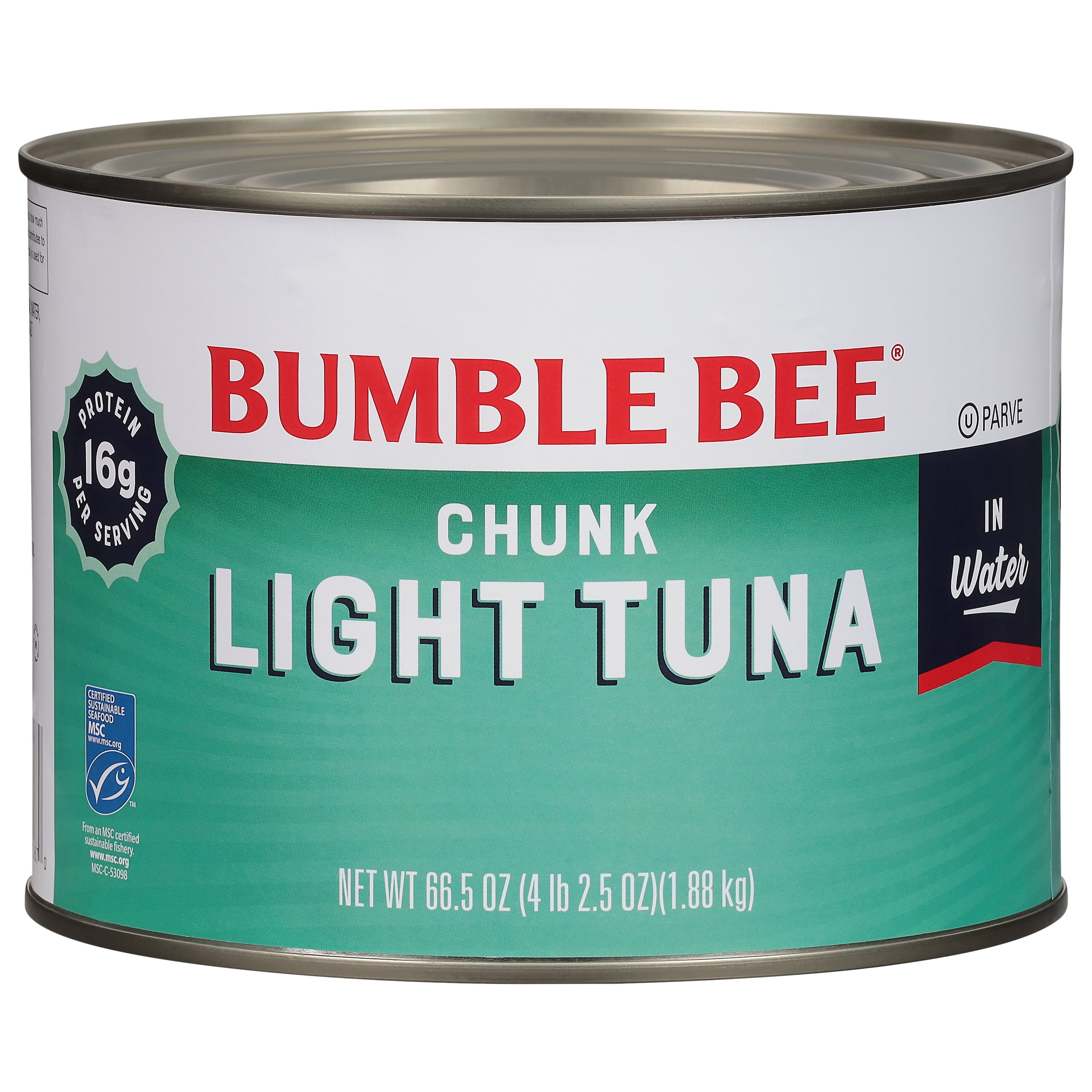 Bumble Bee Chunk Light Tuna in Water, Wild Caught, Gluten Free, 17g ...