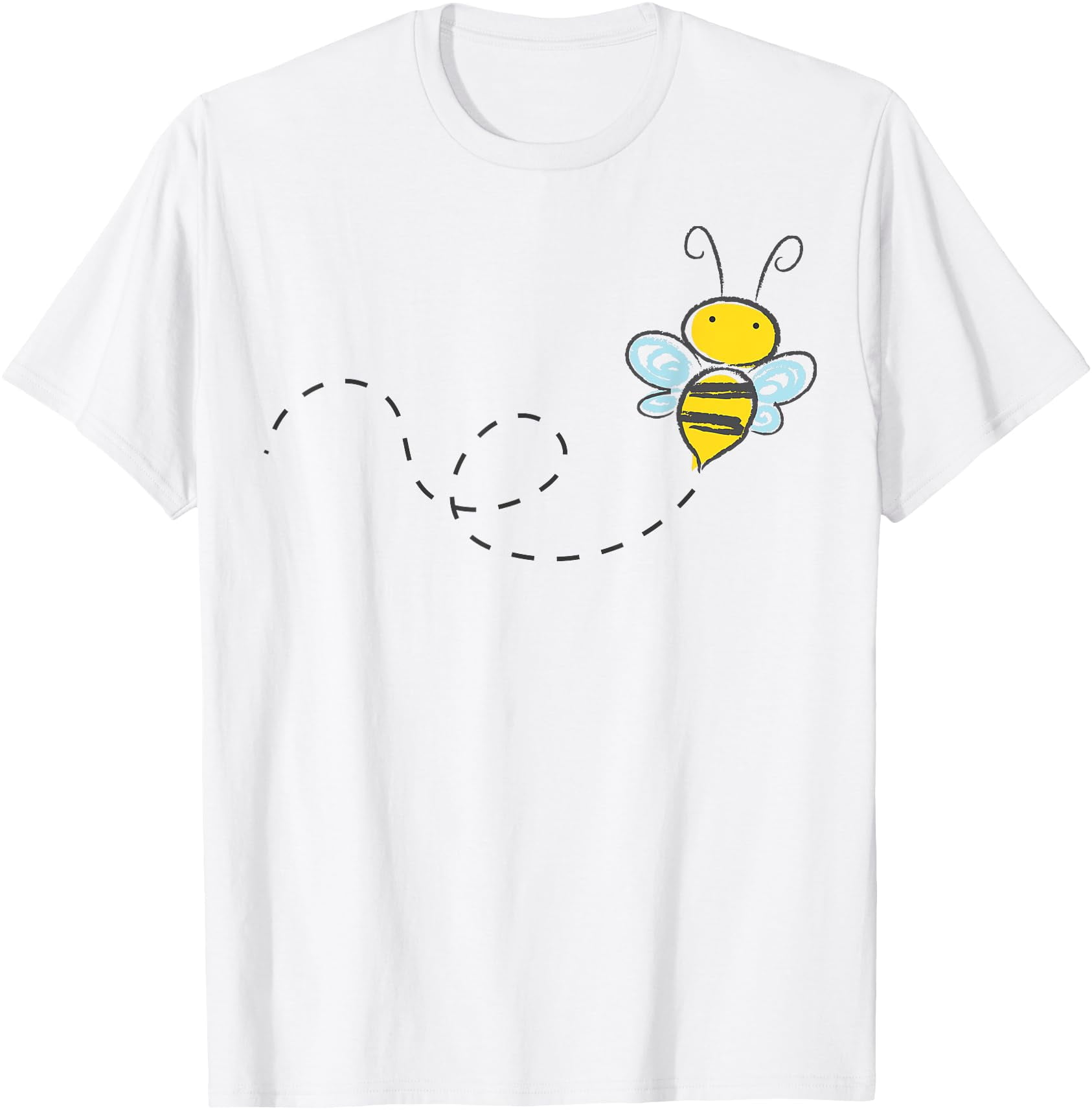 Bumble Bee Flying Minimalist Softstyle T-Shirt for Men Women Kids,White ...