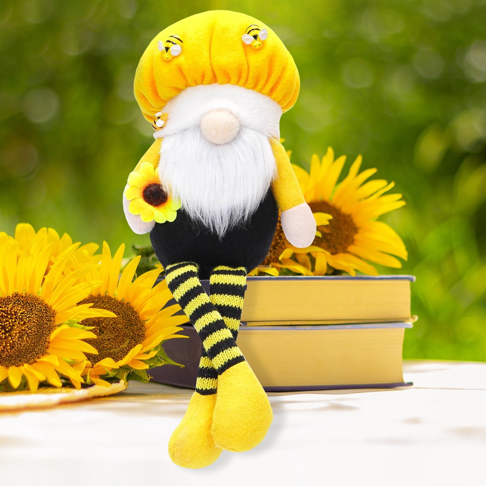Bumble Bee Gnomes Plush Long Feet Spring Summer Sunflower Scandinavian ...