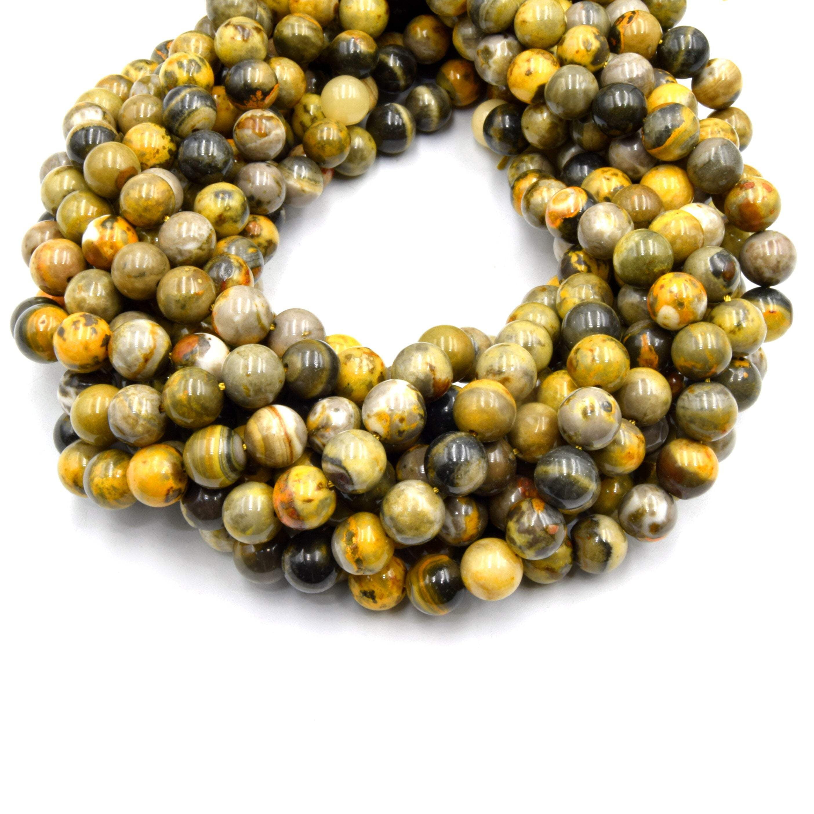 Bumble Bee Jasper Beads 4mm 6mm 8mm 10mm 12mm Beads Wholesale Beads and Beading Supplies Walmart