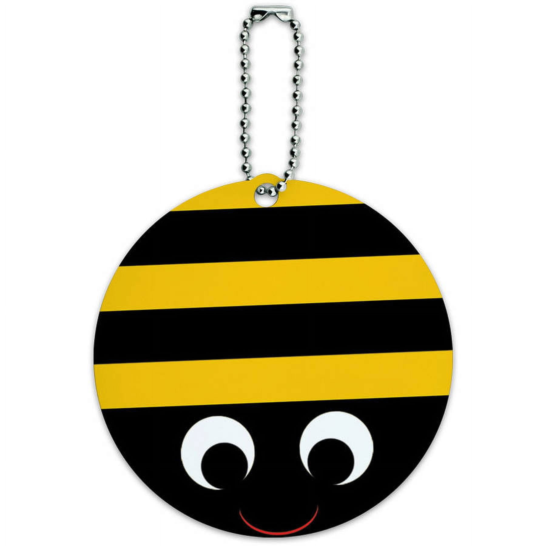 Bumble Bee Party Girl Birthday Round Luggage ID Tag Card for Suitcase ...