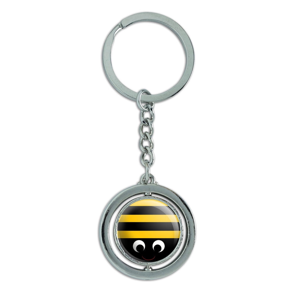 Bumble Bee Party Girl Birthday Spinning Circle Metal Keychain - Walmart.com