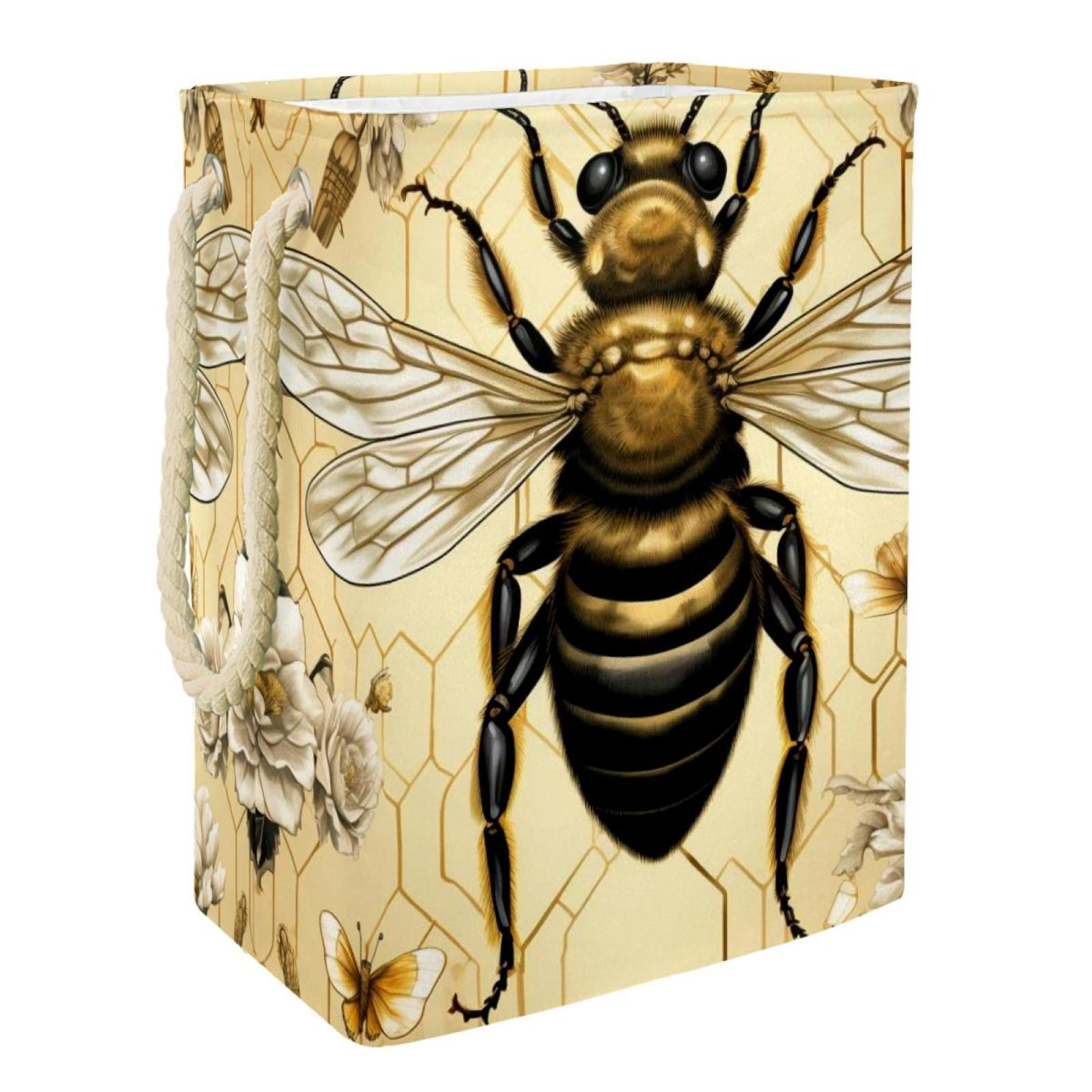 Bumble Bee Pattern Laundry Hamper, Collapsible Laundry Baskets Firm ...