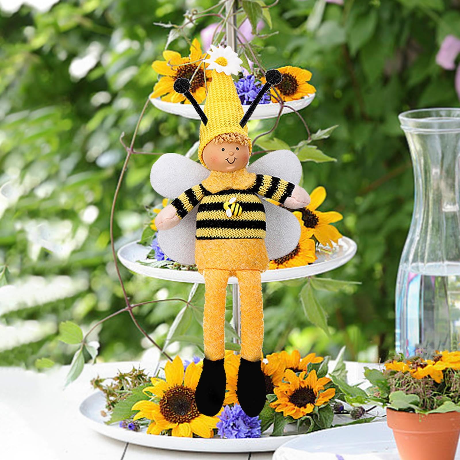 Bumble Bee Plush Decorations 13inch Long-Leg Bee Boy and Girl Plushie ...