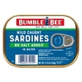 Bumble Bee Sardines in Water with No Salt Added, Wild Caught, Gluten ...