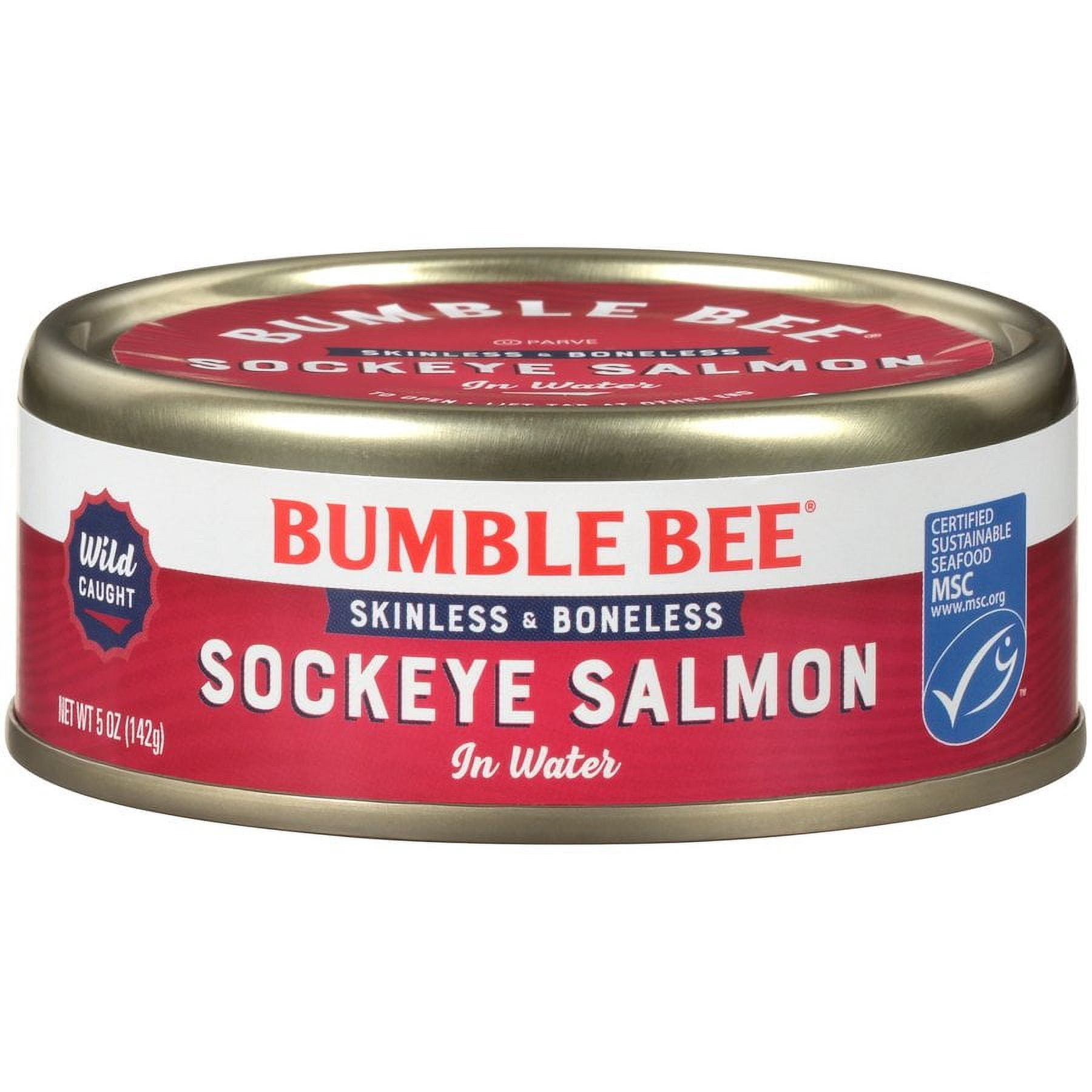 Bumble Bee Skinless & Boneless Wild Sockeye Salmon in Water, 5 oz ...