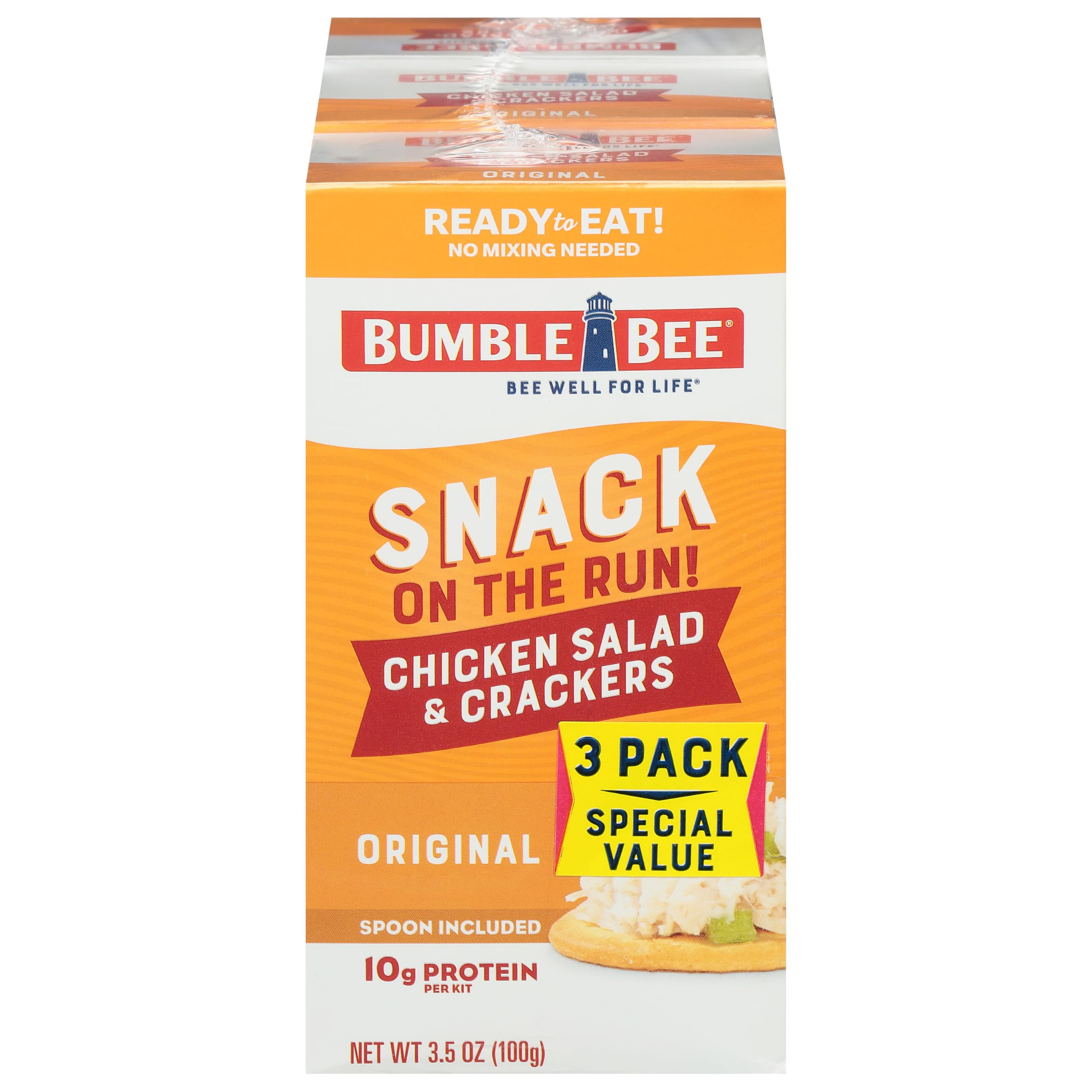 Bumble Bee Snack on TSF6 the Run Chicken Salad with Crackers Kit, Ready ...