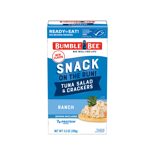 Bumble Bee Snack on the Run, Ranch Flavored Tuna Salad, Ready to Eat ...