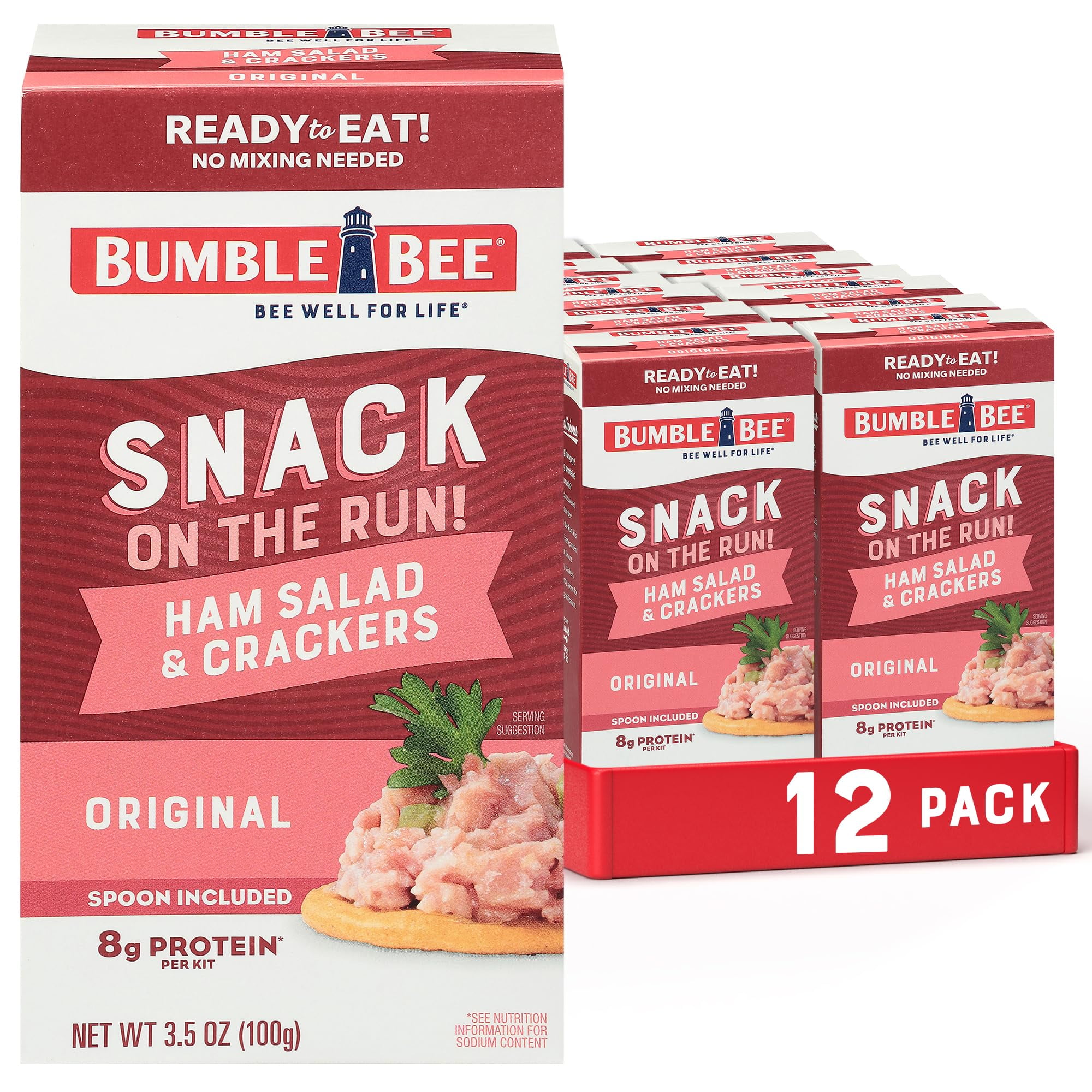Bumble Bee SnackUMRT On The Run Ham Salad with Crackers Kit, 3.5 oz ...