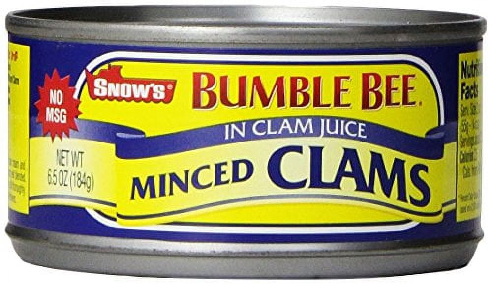 Bumble Bee Snow's Minced Clams in Clam Juice, 6.5 oz - Walmart.com