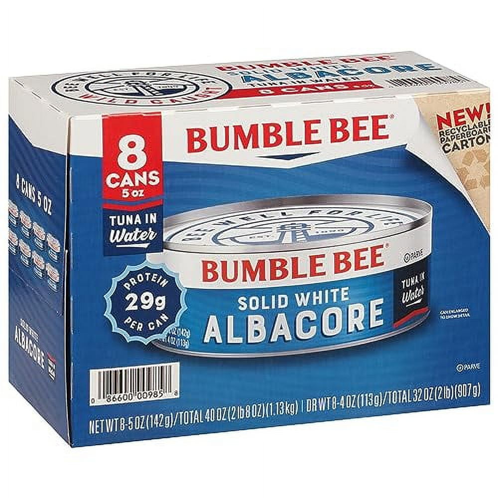 Bumble Bee Solid White Albacore Tuna in Water 5 oz Can (Pack of 8 ...