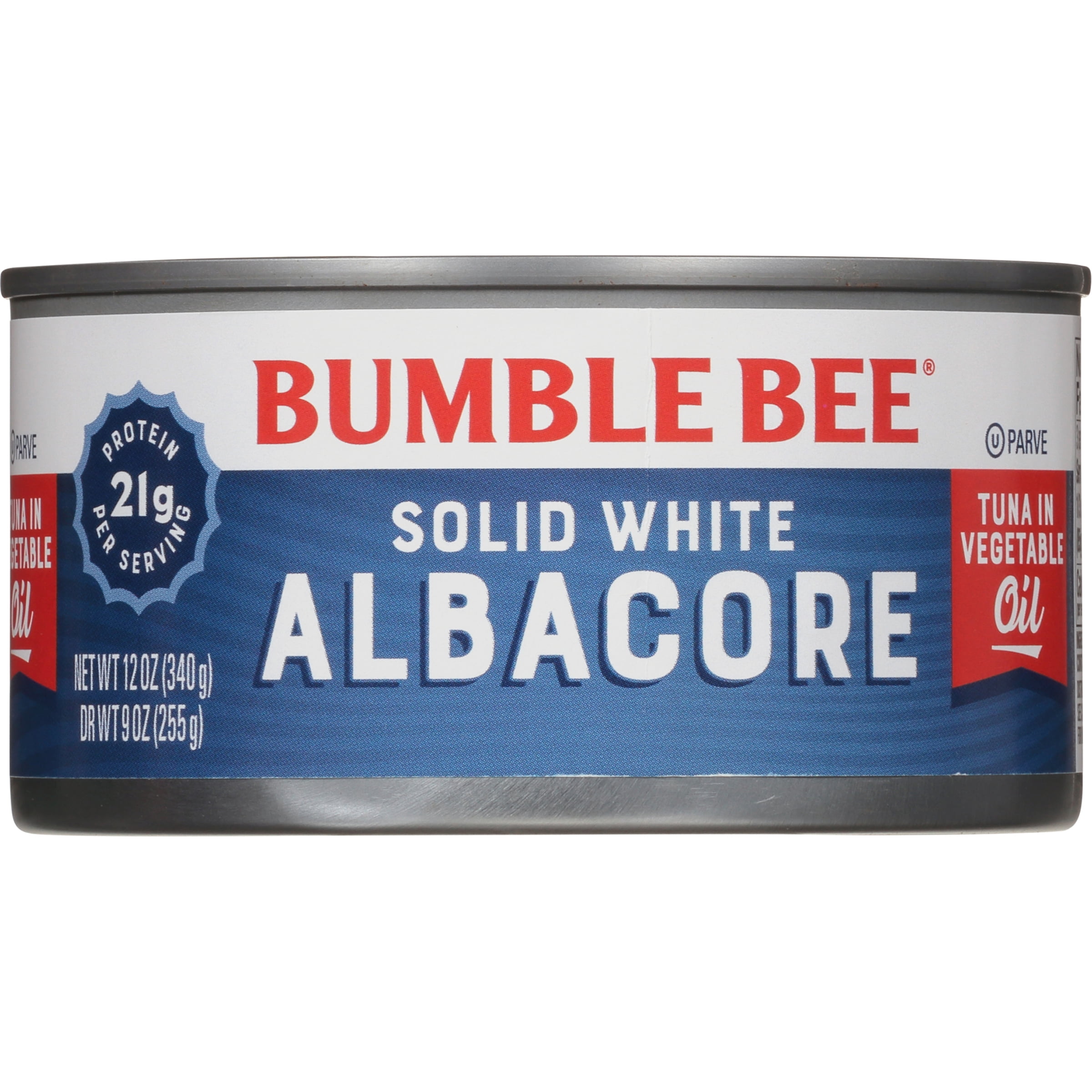 Bumble Bee Solid White Albacore Tuna in Oil, 12 oz Can, 21g Protein ...