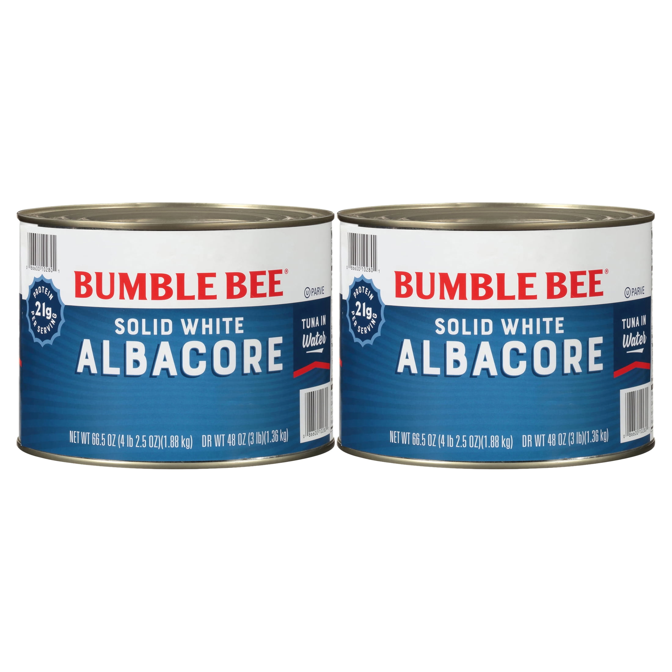 (2 pack) Bumble Bee Solid White Albacore Tuna in Water, 66.5 oz can ...