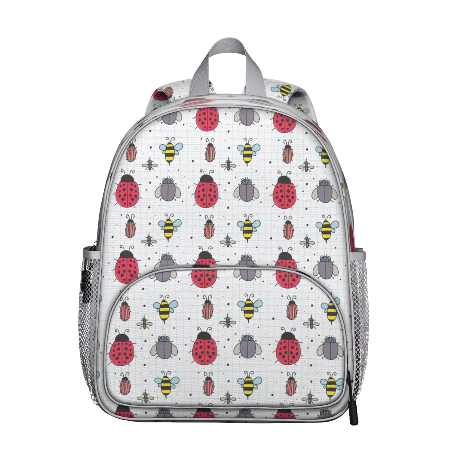 Bumble Bee Student Backpack – Honeycomb Pattern With Cute Bee Cartoon ...