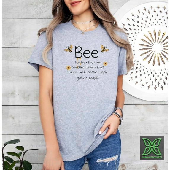 Bumble Bee Teacher Shirt For Women,Kind Humble Honest Loving Yourself ...
