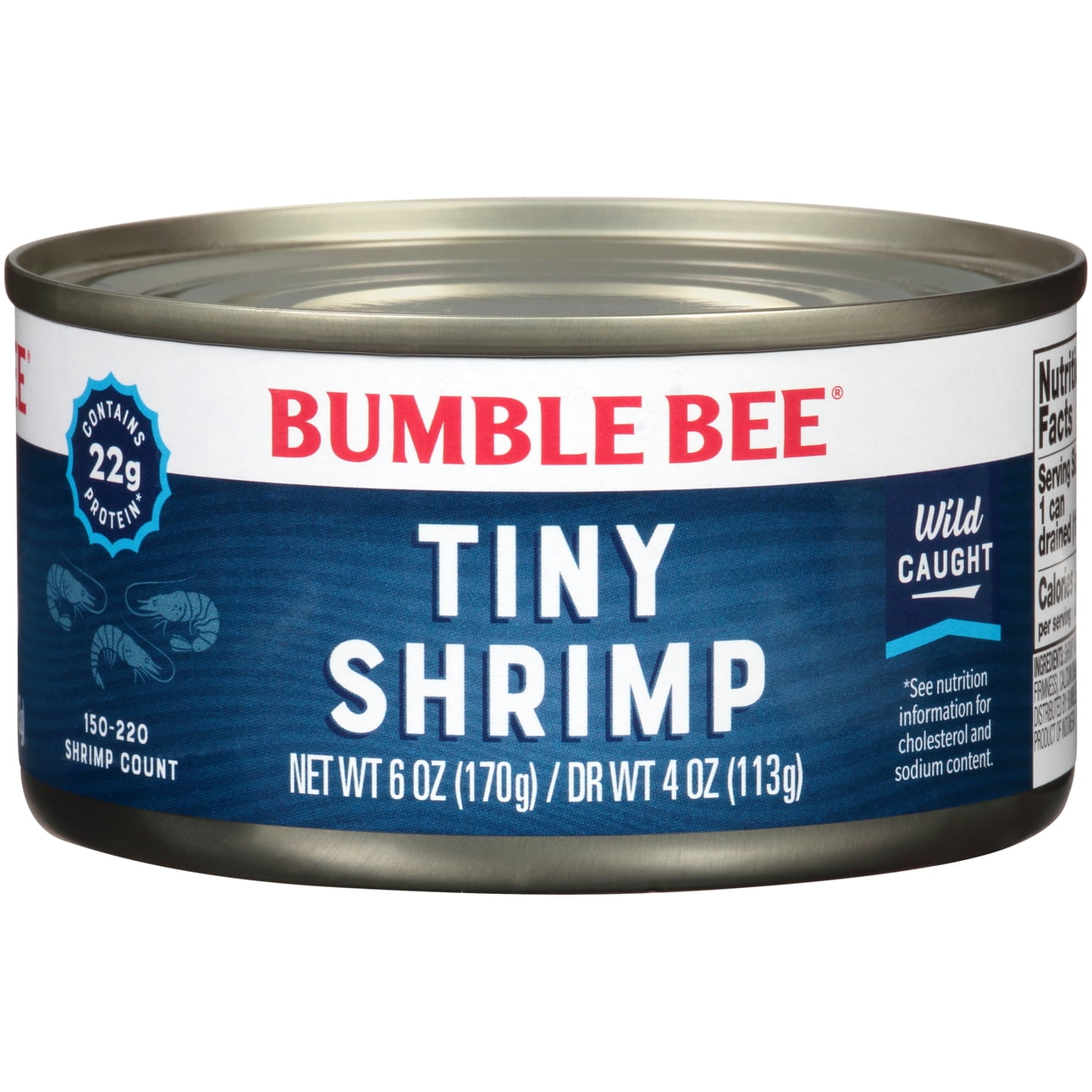 Bumble Bee Tiny Canned Shrimp, 4 oz Can - Walmart Business Supplies