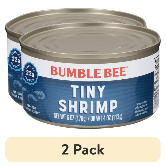 (2 pack) Bumble Bee Tiny Canned Shrimp, 6 oz Can - Walmart.com