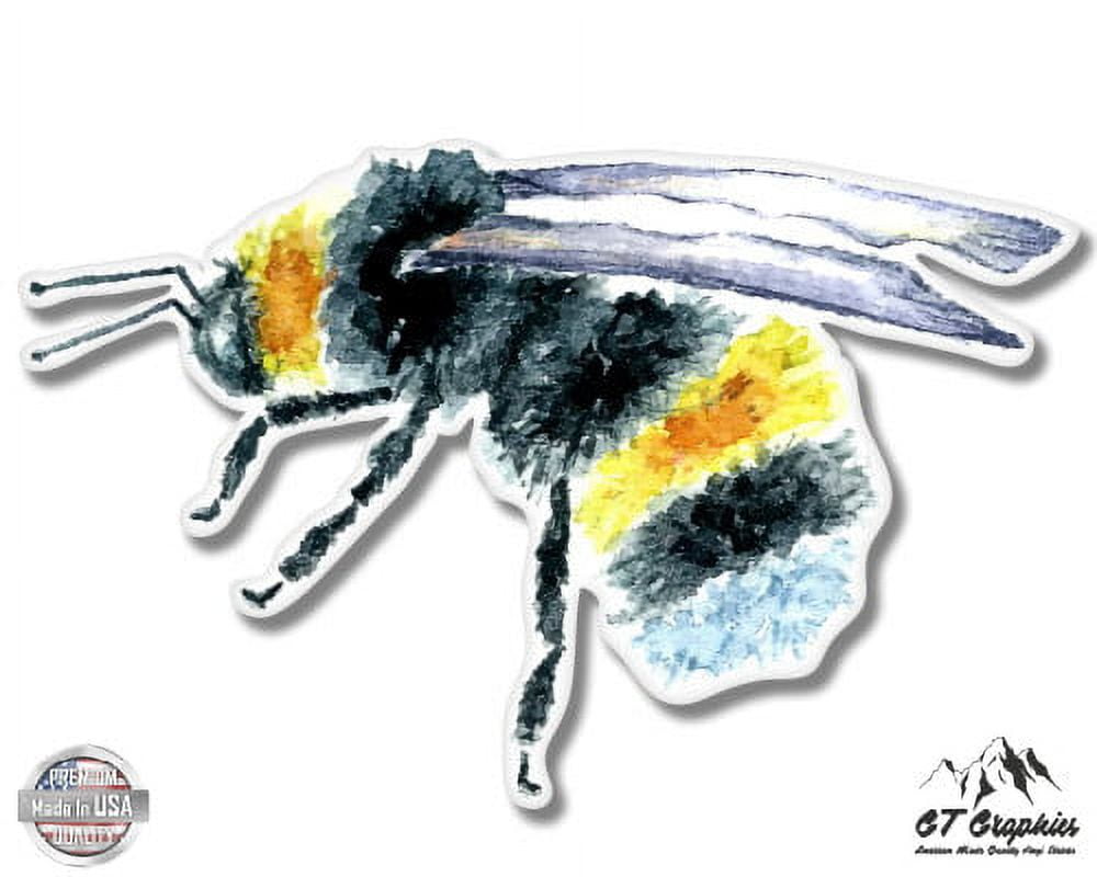 Bumble Bee Watercolor - 12" Vinyl Sticker Waterproof Decal - Walmart.com