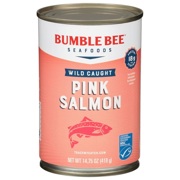 1x Bumble Bee Canned Pink Salmon, 14.75 oz Can - Premium Wild Caught ...