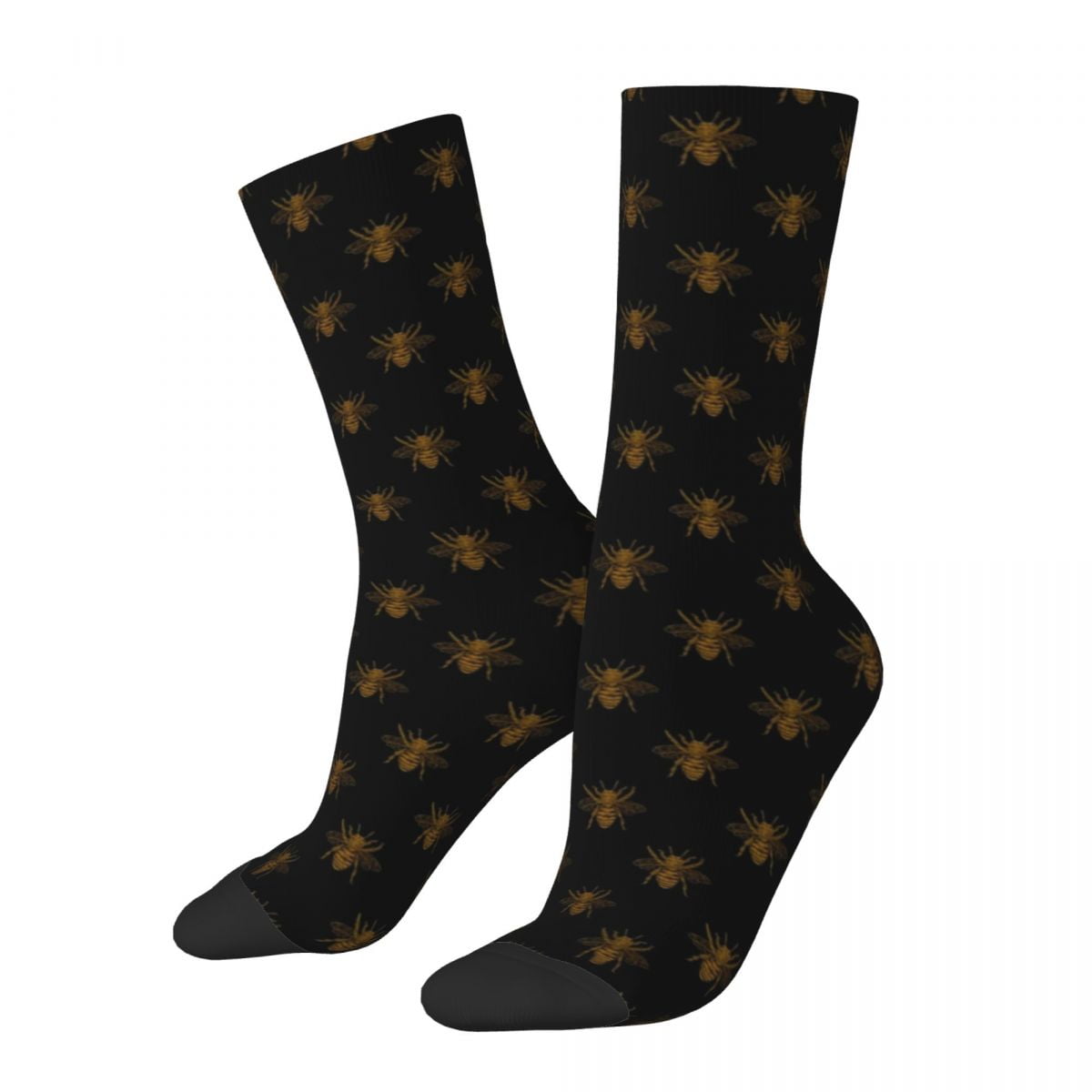 Bumble Bees Stockings Unisex Geometric Bee Happy Socks Quality Casual ...