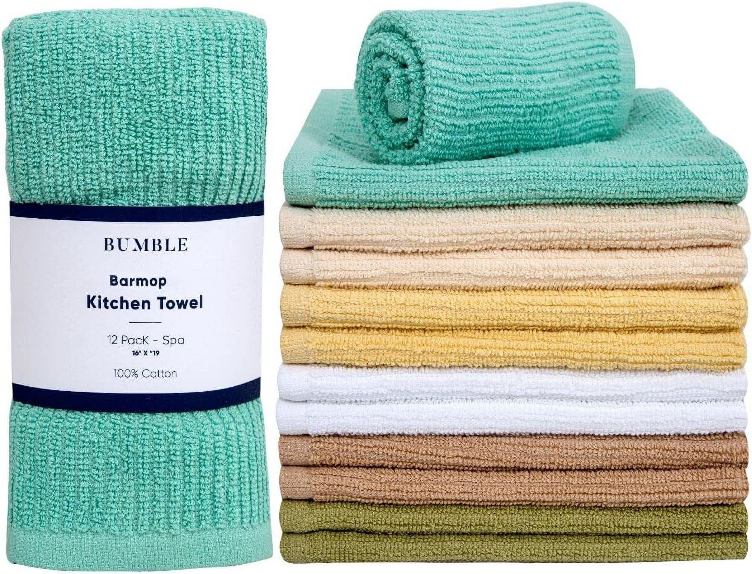 Bumble Deluxe Bar Towels | 16” x 19” Premium Bar Mop for Kitchen ...