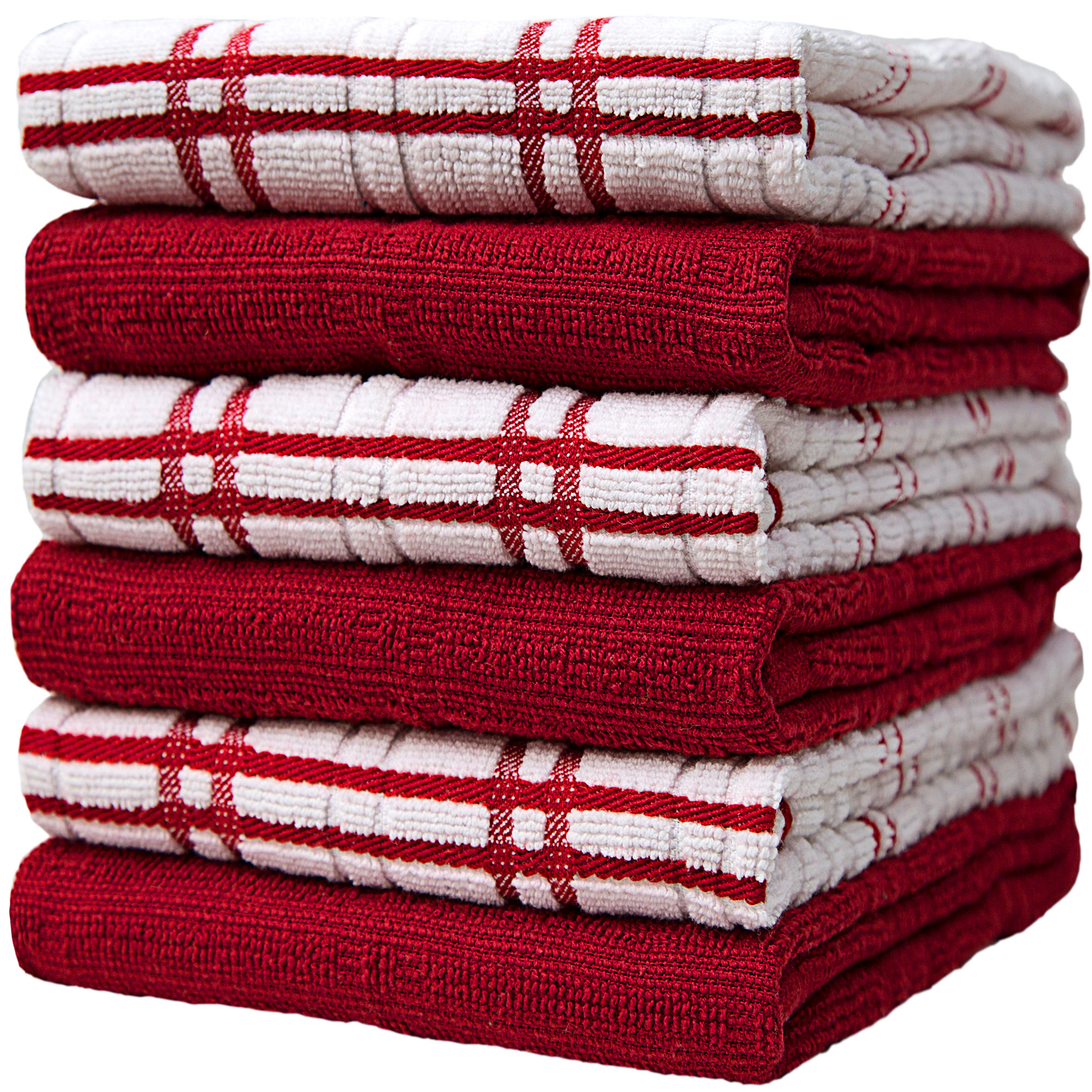 Kitchen Dish Towels, 12 Inch X 12 Inch Bulk Cotton Kitchen Towels, 12 Pack Dish Cloths For Dish ...