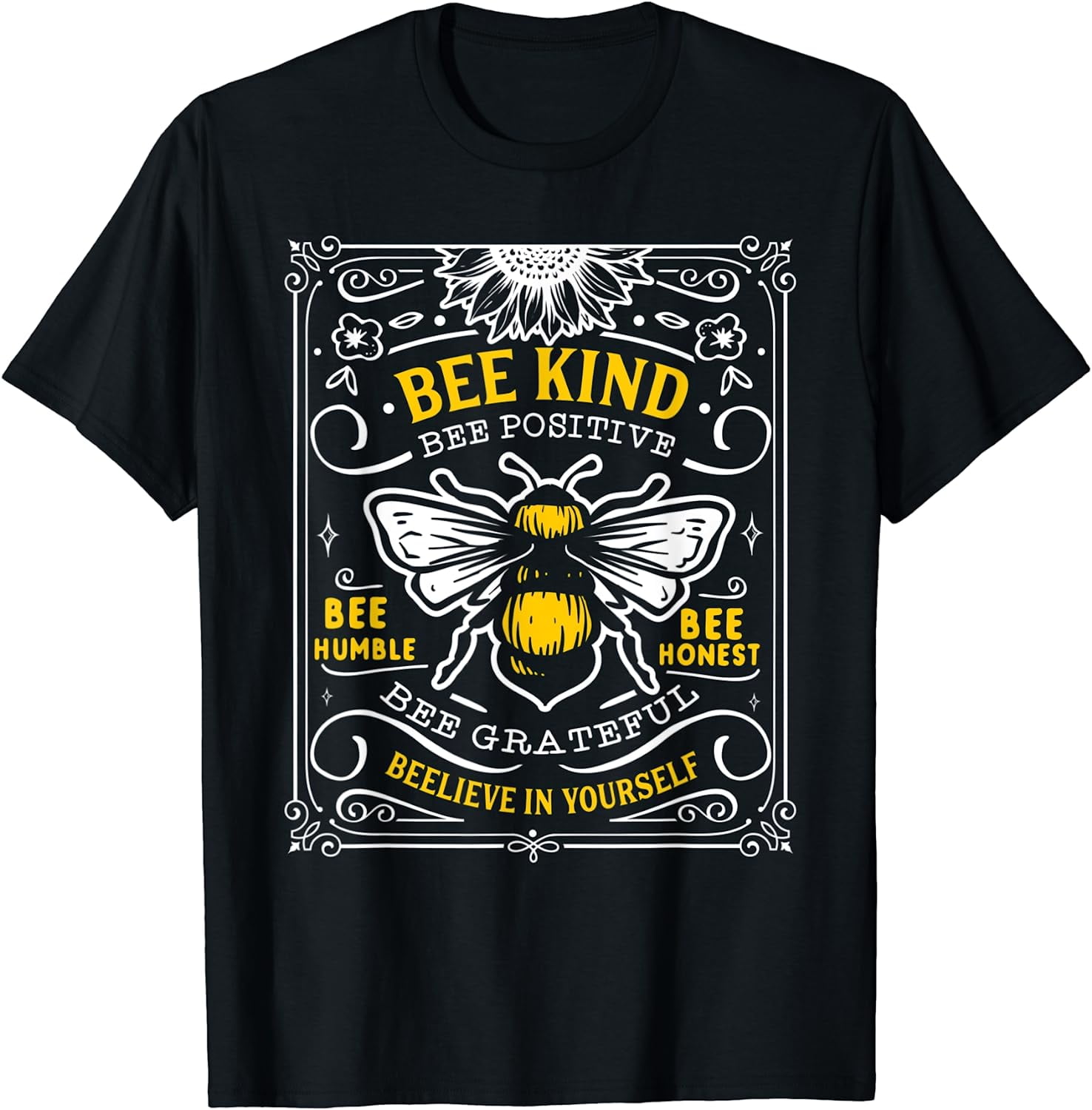 Bumblebee Bee Kind Bee Humble Save The Bees Cottage Core T-Shirt - Walmart.com