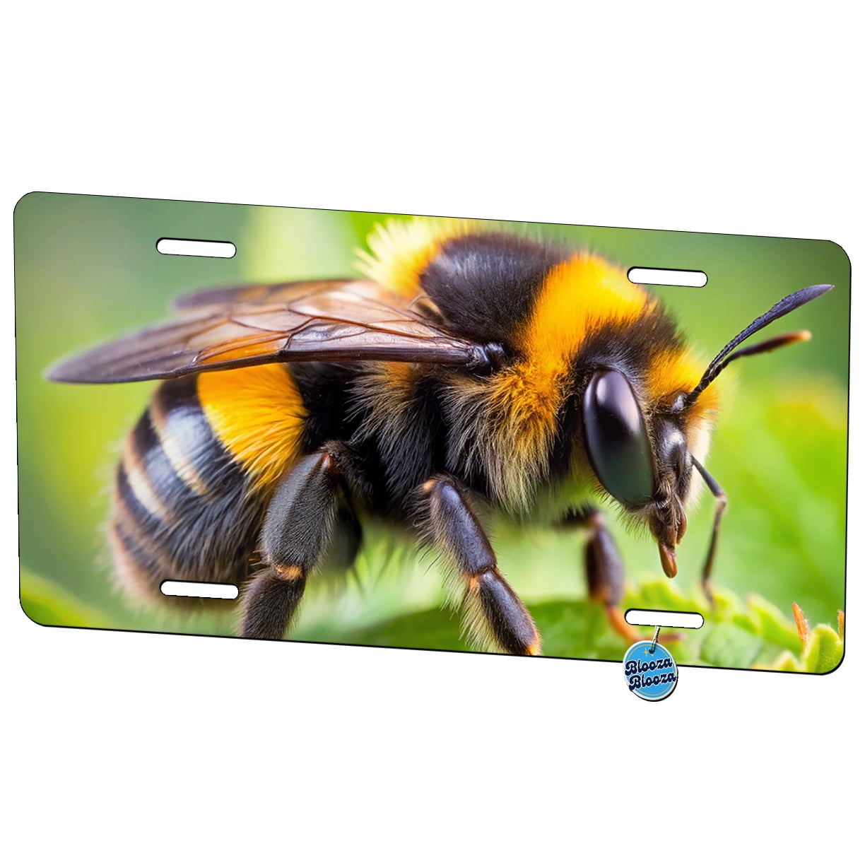 Bumblebee Bee on Leaf Metal Novelty License Plate - Walmart.com