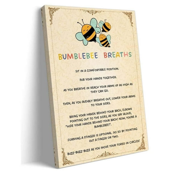 Bumblebee Breathing Grounding Technique Mental Health Wall Art Therapy ...