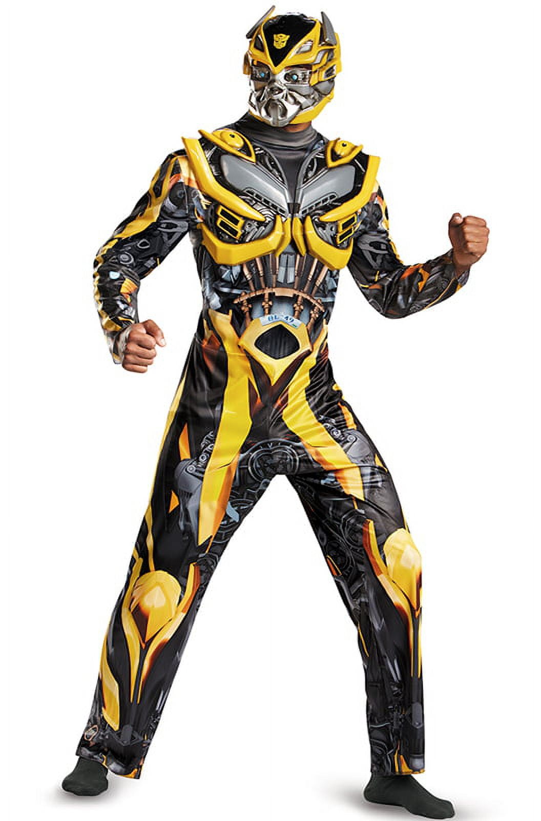 Adult Deluxe Bumblebee Transformers Autobots Soldier Costume Plus Size ...