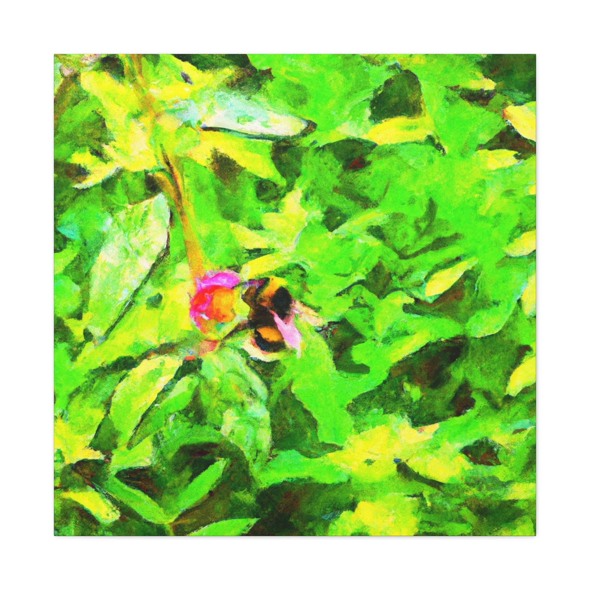 Bumblebee In Impressionism - Canvas - Walmart.com