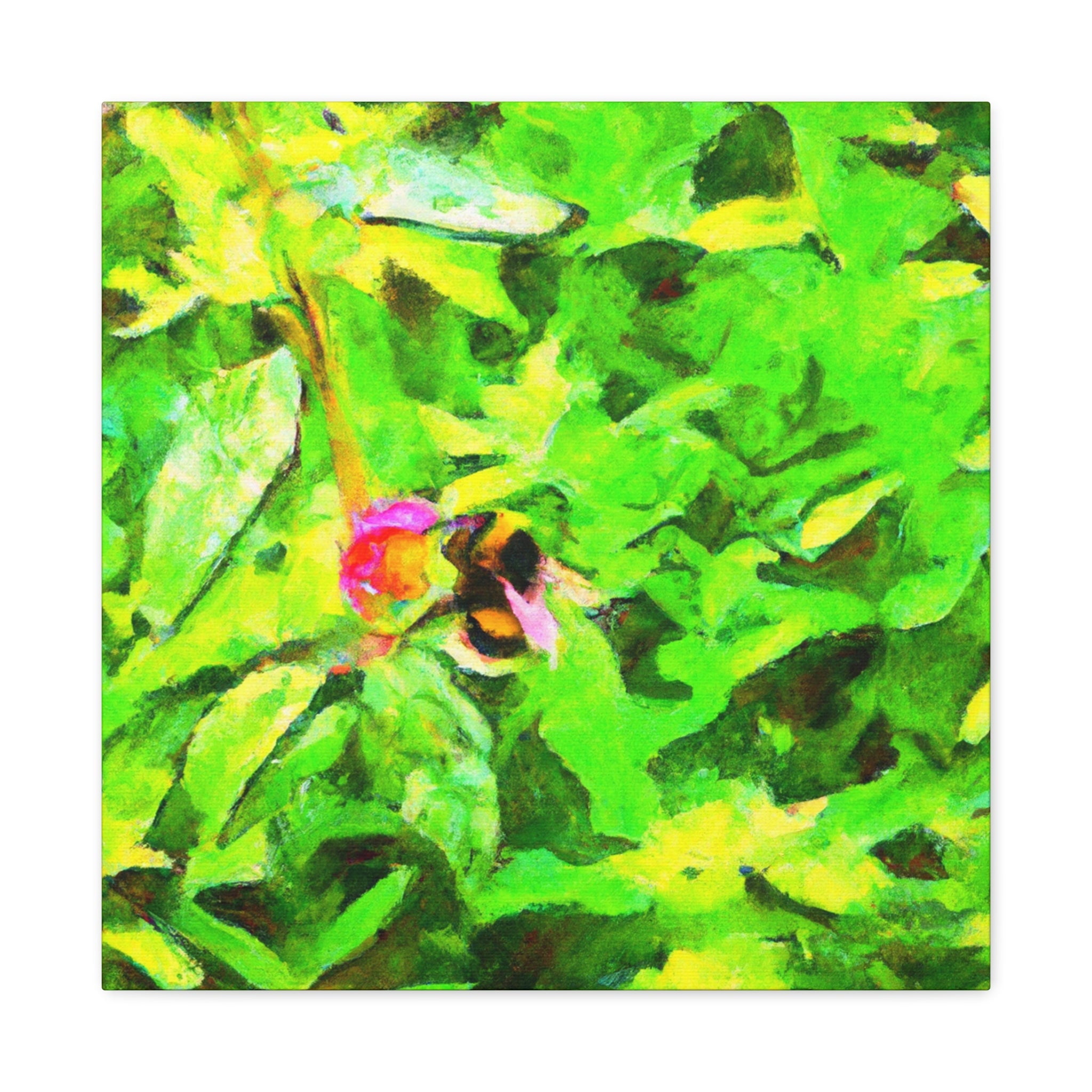 Bumblebee In Impressionism - Canvas - Walmart.com